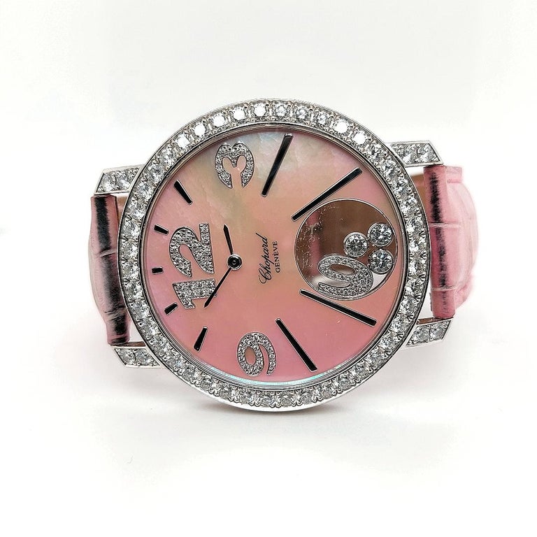 Chopard Happy Diamonds Happy Time Full Diamonds Set White Gold, Mother ...
