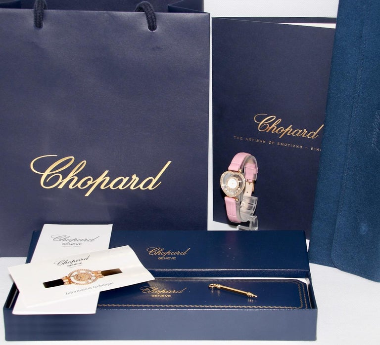 Chopard Happy Diamonds Heart, 18 Karat Gold Ladies Wrist Watch For Sale ...