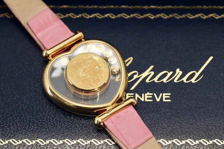 Chopard Happy Diamonds Heart, 18 Karat Gold Ladies Wrist Watch For Sale ...