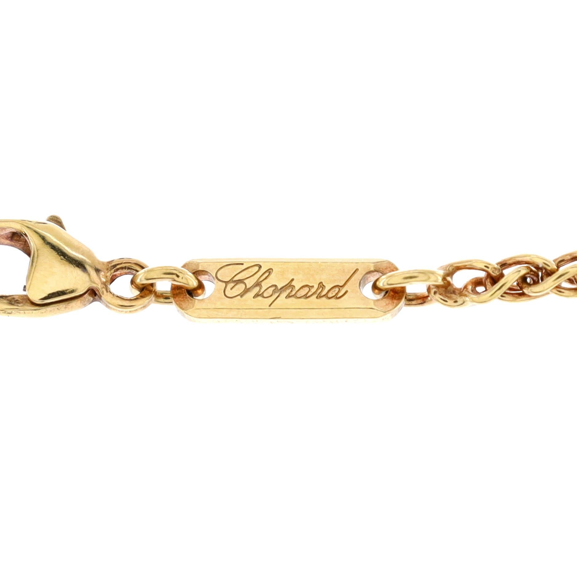 Chopard Happy Diamonds Heart Pendant Necklace 18K Yellow Gold and Diamonds For Sale at 1stDibs
