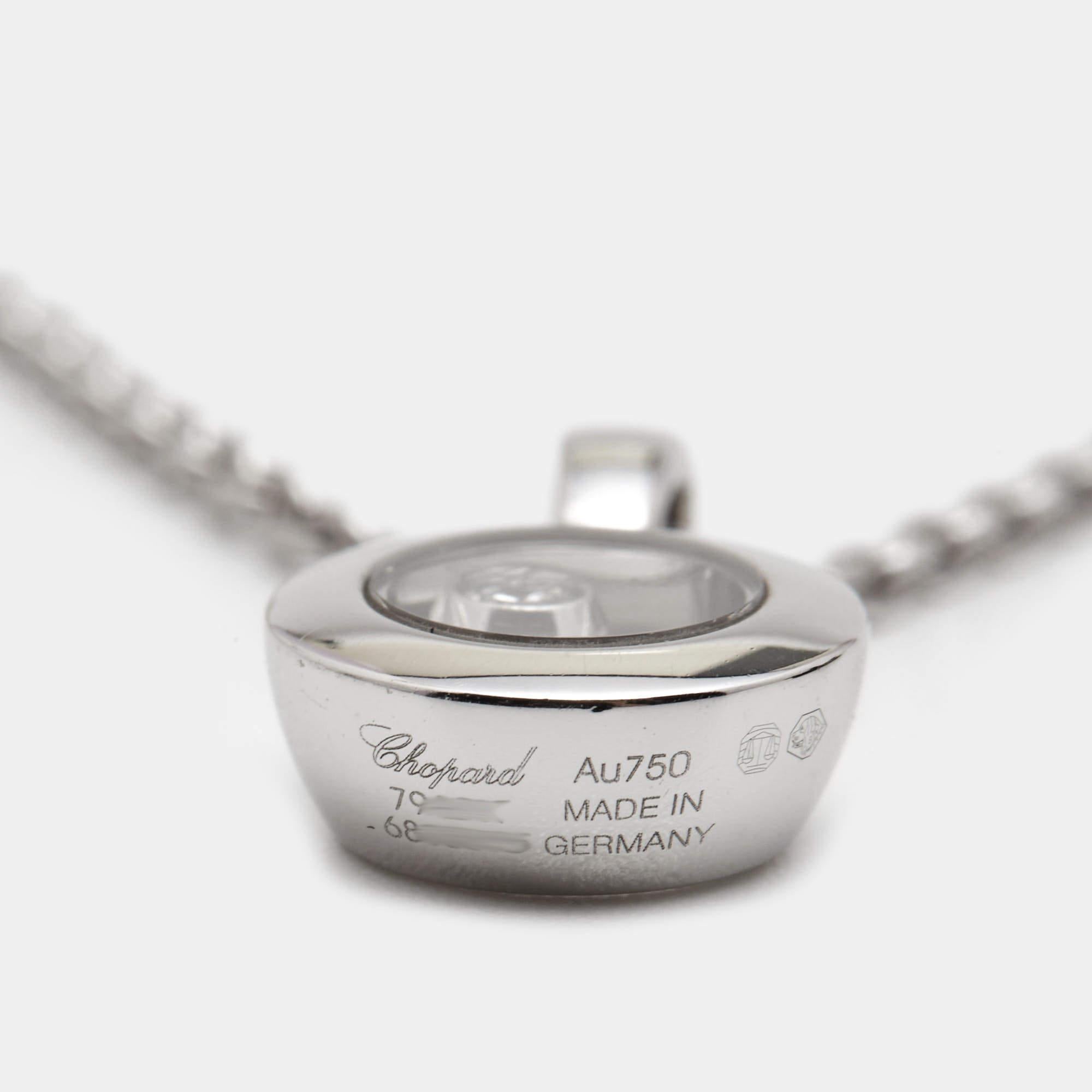 Chopard Happy Diamonds Icon 18k White Gold Pendant Necklaces For Sale ...