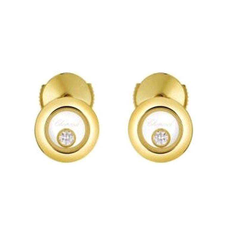 Chopard Happy Diamonds Icons Earrings Pins 83a017/1201 For Sale at 1stDibs