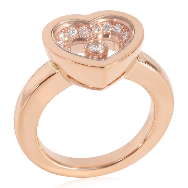 Chopard Happy Diamonds Ring in 18K Rose Gold 0.24 CTW For Sale at 1stDibs