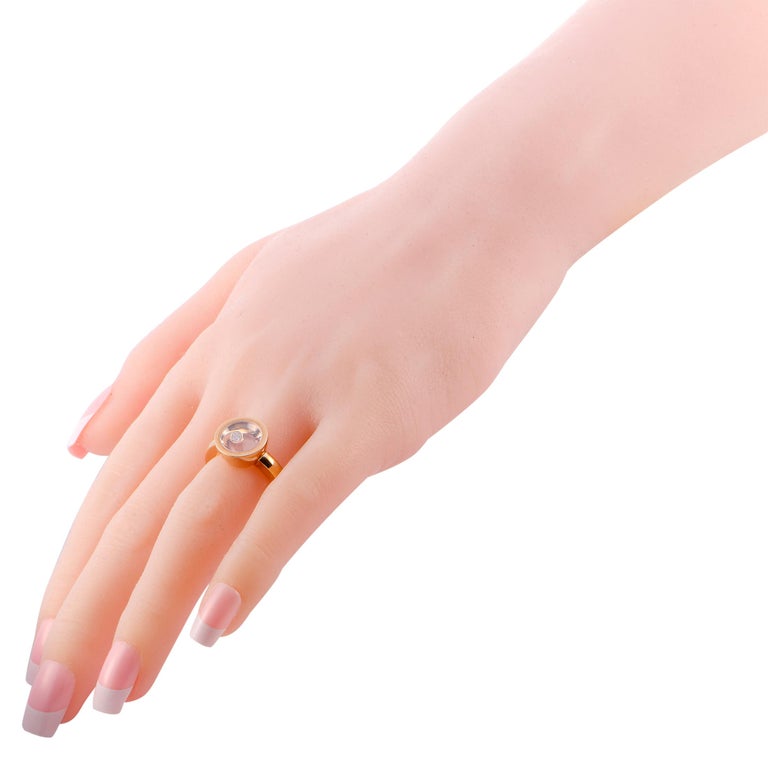 Chopard Happy Diamonds Rose Gold Floating Diamond Ring at 1stDibs ...
