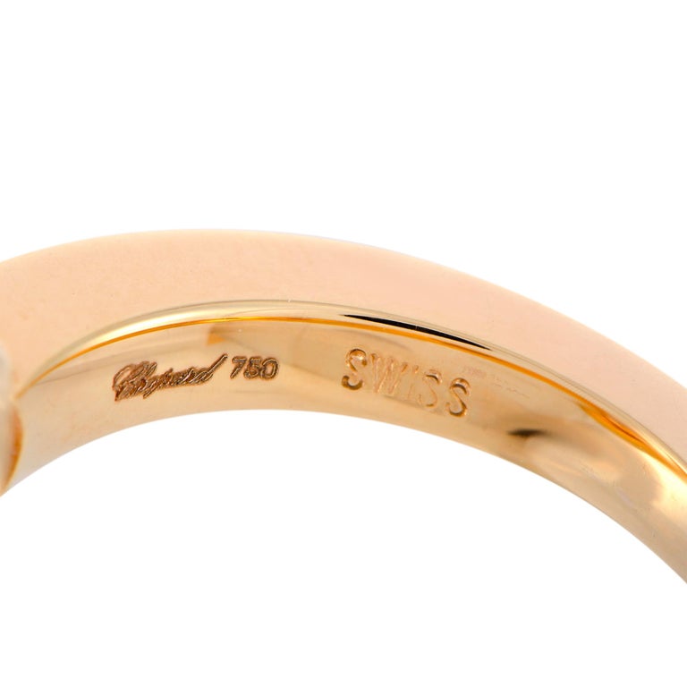 Chopard Happy Diamonds Rose Gold Floating Diamond Ring at 1stDibs ...
