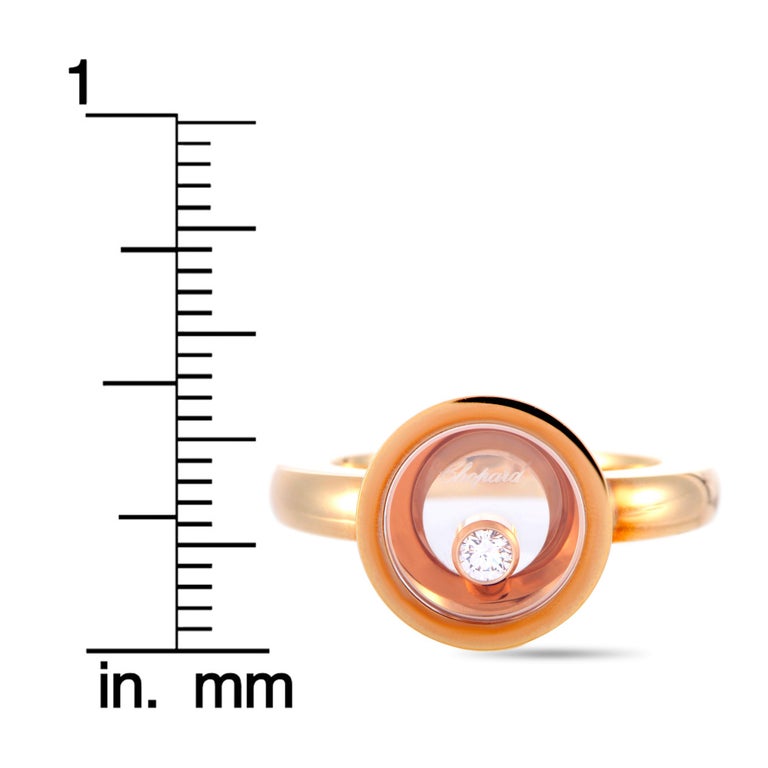 Chopard Happy Diamonds Rose Gold Floating Diamond Ring at 1stDibs ...