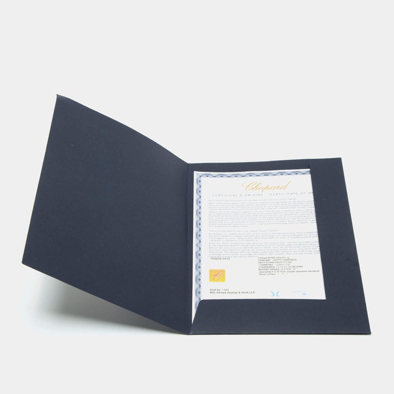 Chopard Happy Diamonds with Floating Arabic Letter 18k Rose Gold ...