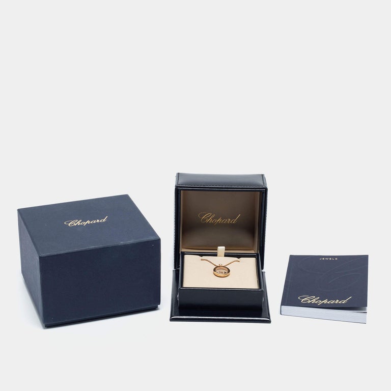 Chopard Happy Diamonds with Floating Arabic Letter 18k Rose Gold ...