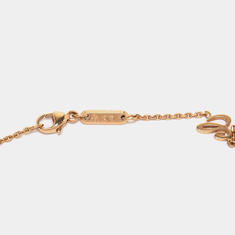 Chopard Happy Diamonds with Floating Arabic Letter 18k Rose Gold ...