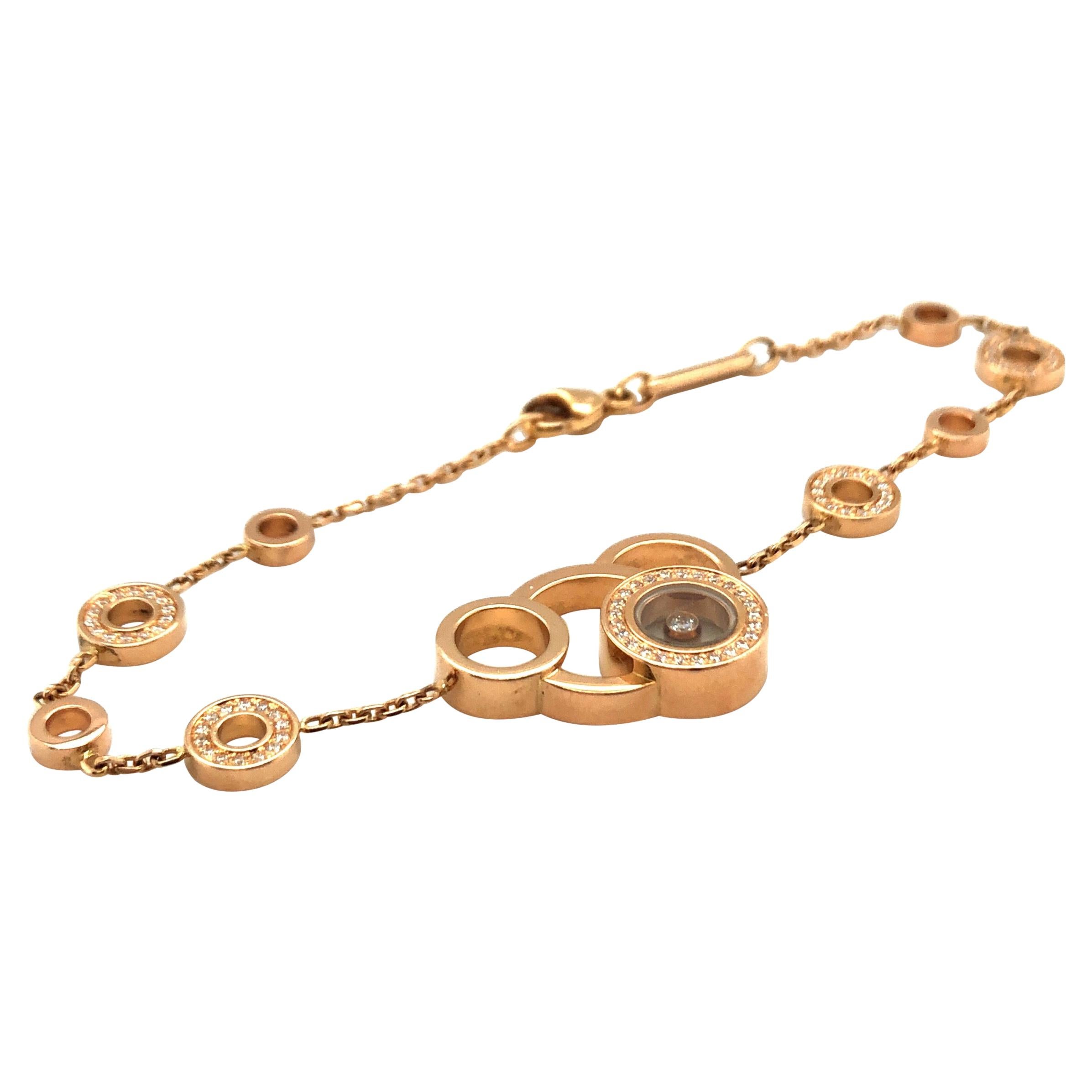 CHOPARD Happy Spirit Diamond Yellow Gold Bracelet For Sale at 1stDibs