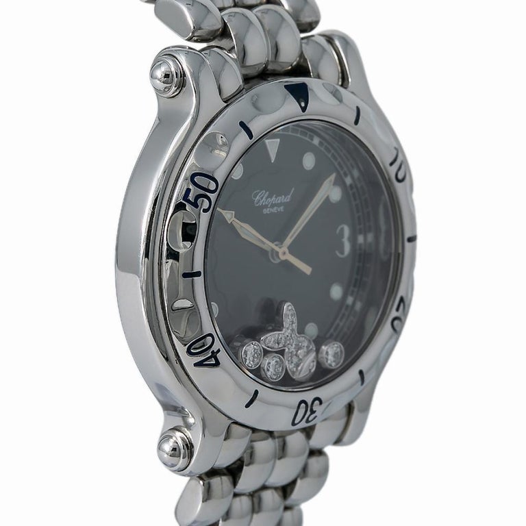 Chopard Happy Fish 27/8925 Women's Quartz Watch 4 Floating Diamonds SS ...