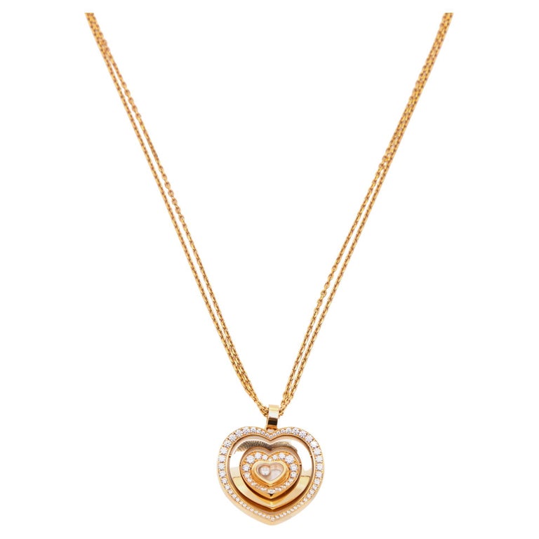 Chopard Happy Heart Happy Diamonds 18k Rose Gold Pendant Necklace For ...