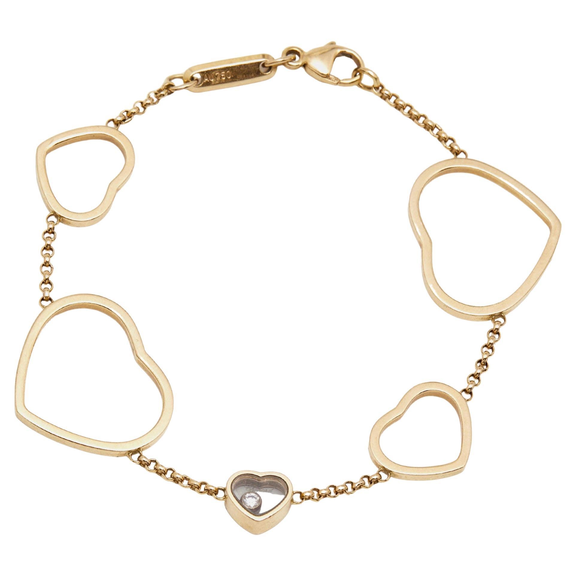 Chopard Heart Bracelet - 21 For Sale on 1stDibs | 3 hearts bracelet ...
