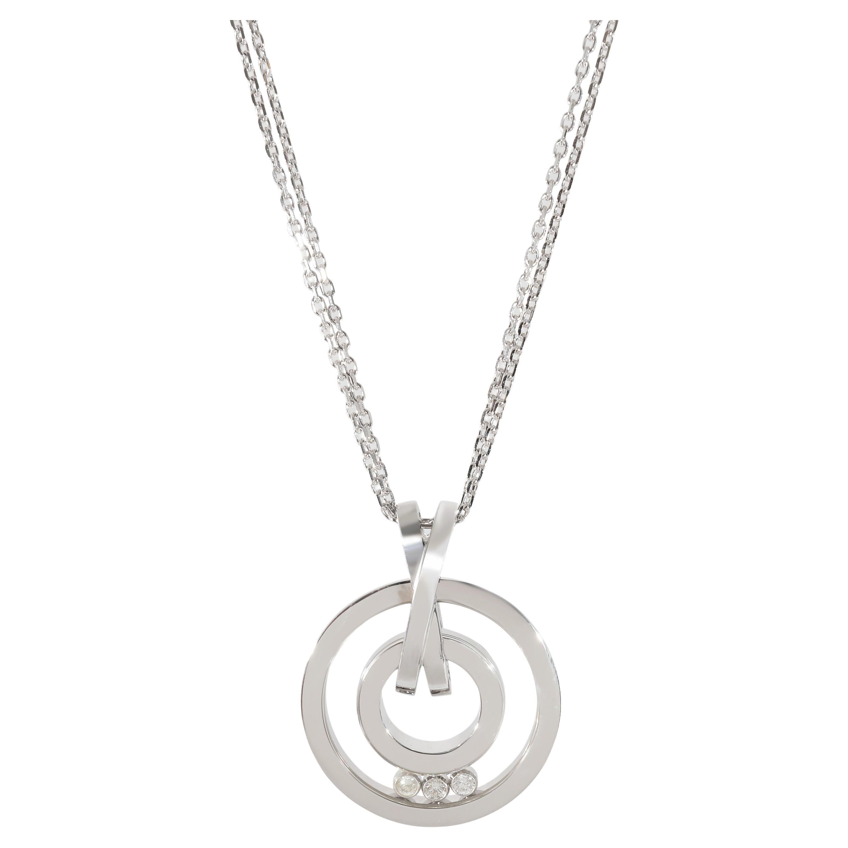 Chopard Happy Spirit Diamond Necklace in 18K White Gold 0.15 CTW For ...