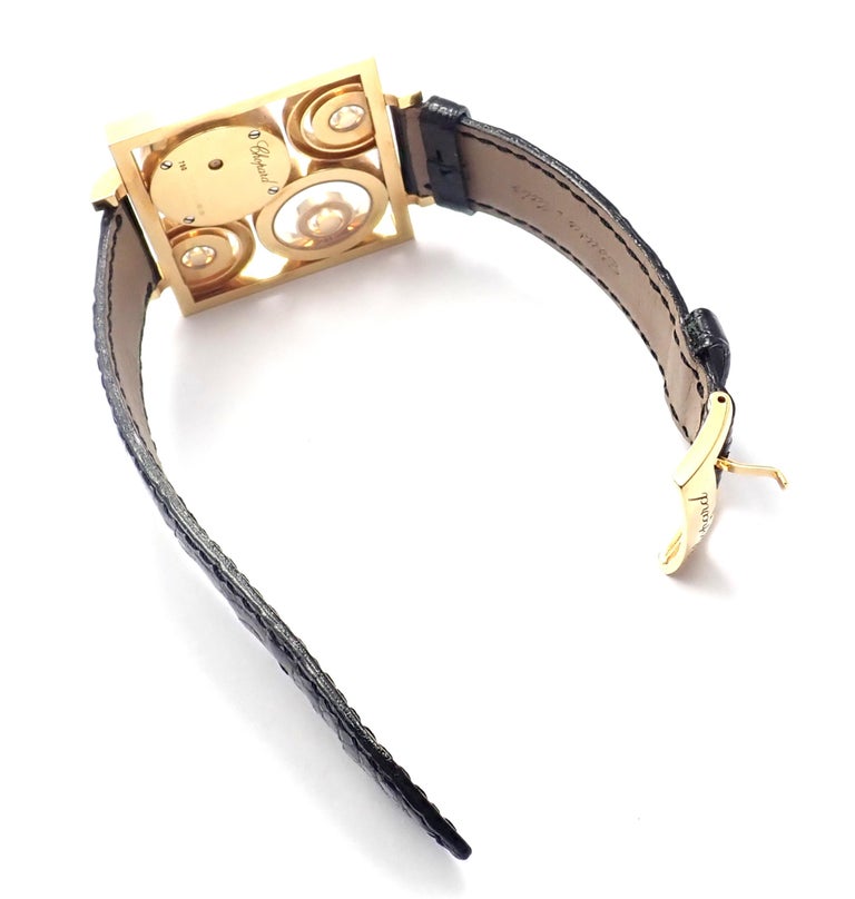 Chopard Happy Spirit Floating Diamond Yellow Gold Large Watch at ...