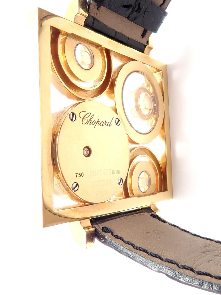 Chopard Happy Spirit Floating Diamond Yellow Gold Large Watch at ...