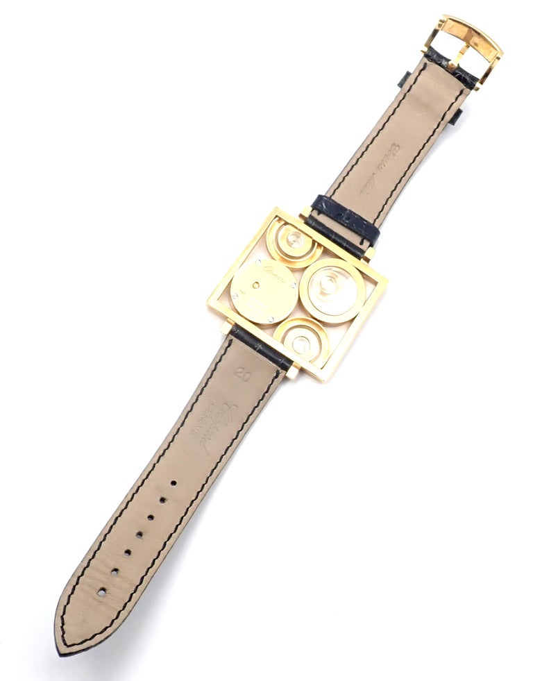 Chopard Happy Spirit Floating Diamond Yellow Gold Large Watch at ...