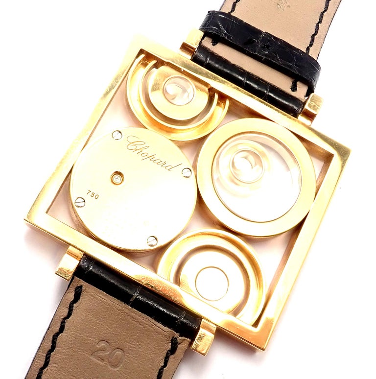Chopard Happy Spirit Floating Diamond Yellow Gold Large Watch at ...