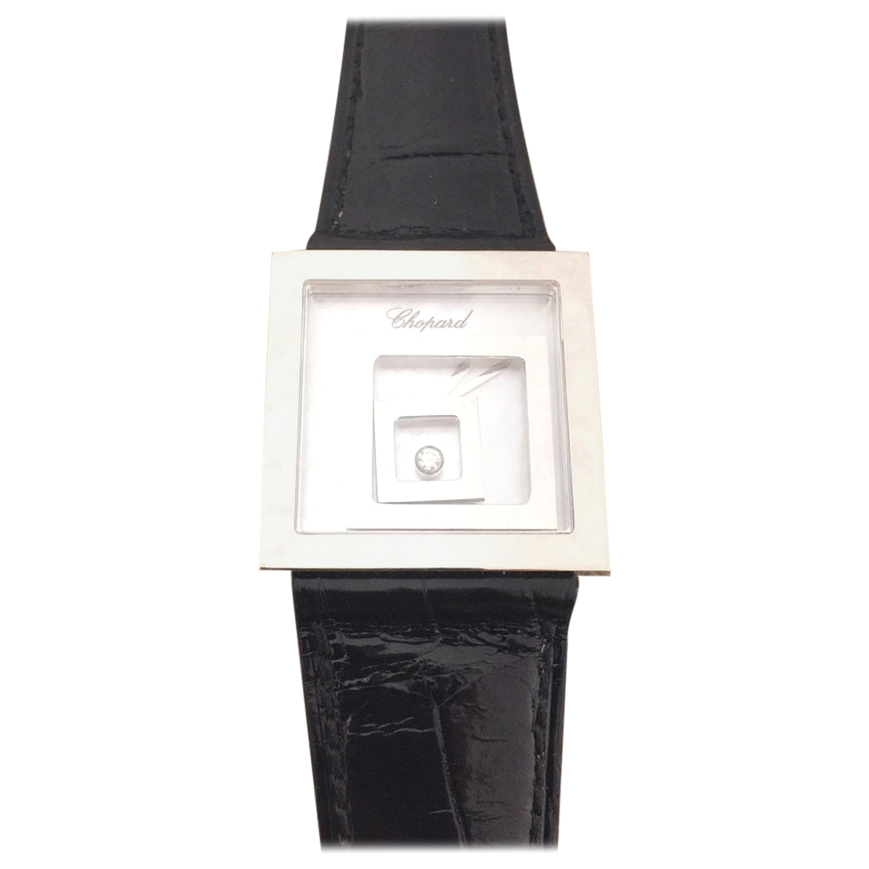 Chopard 18 Karat Yellow Gold Happy Spirit Diamond Ladies Watch at 1stDibs