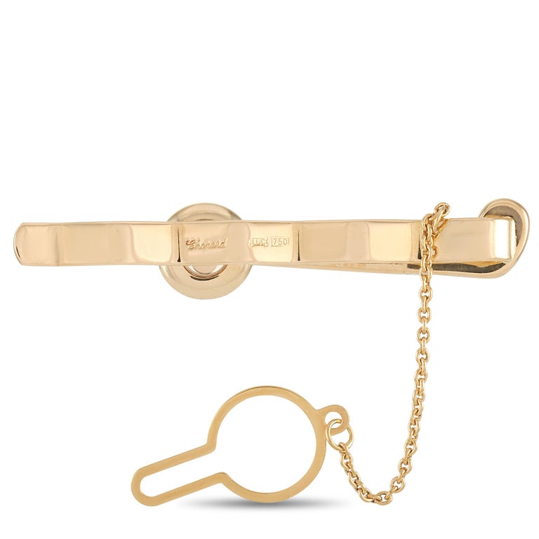Chopard Happy Sport 18K Yellow Gold Diamond Golf Club Tie Bar For Sale ...