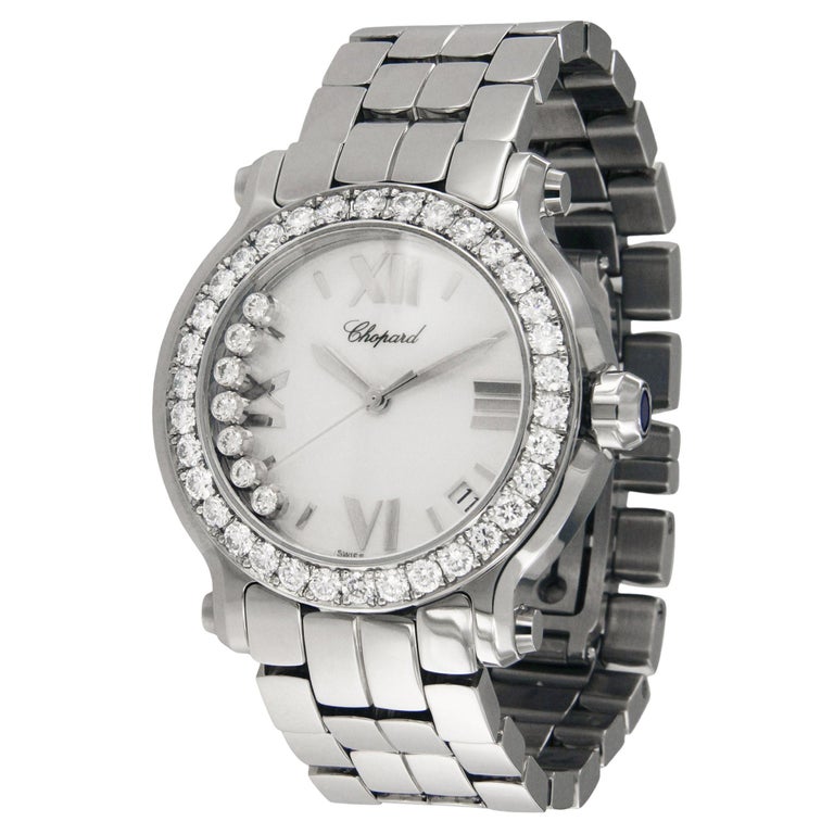 Chopard Happy Sport 7 Floating Diamonds Watch with Diamond Bezel 278477 ...