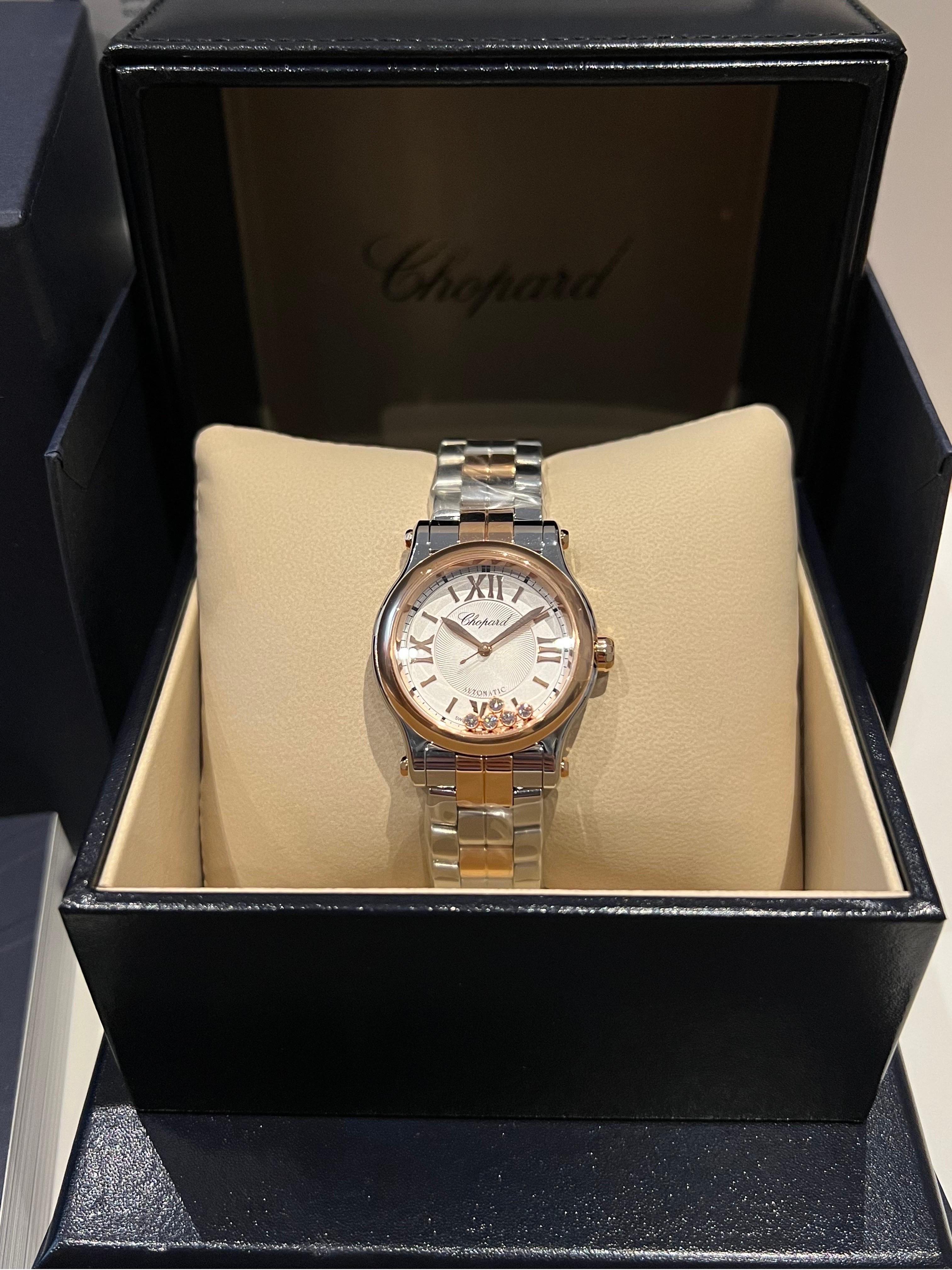 Chopard Happy Sport Automatic Bicolor 278573-6017 For Sale at 1stDibs | chopard happy sport ...