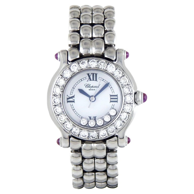Chopard Happy Sport Diamond Bezel Watch 27/8250-23 at 1stDibs | chopard ...