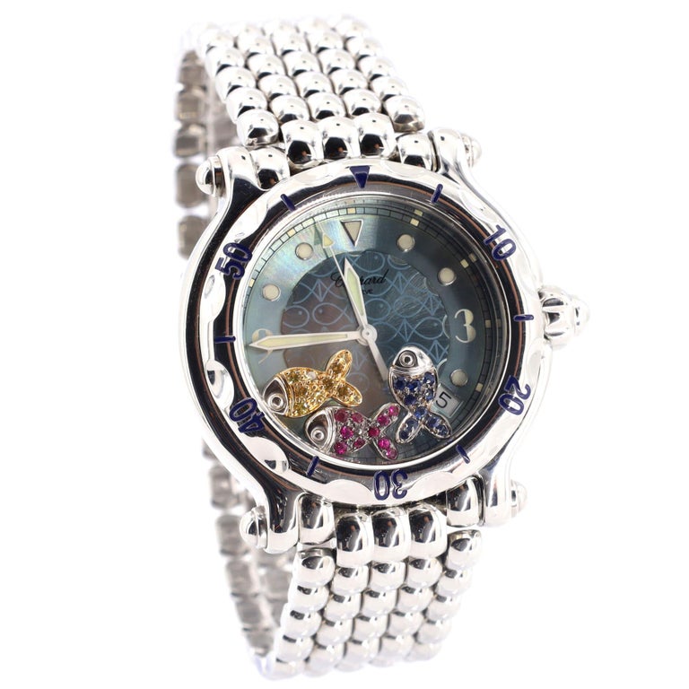 Chopard Happy Sport Fish Round Quartz Watch Stainless Steel with ...