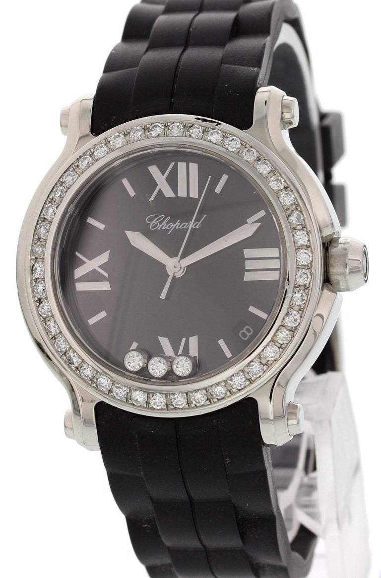 Chopard Happy Sport Floating Diamond SS 8475 For Sale at 1stDibs