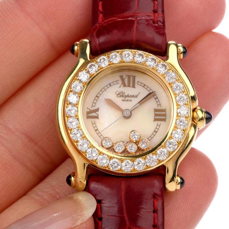 Chopard Happy Sport Happy Diamond Ladies Diamond Bezel Watch Ref 27/ ...