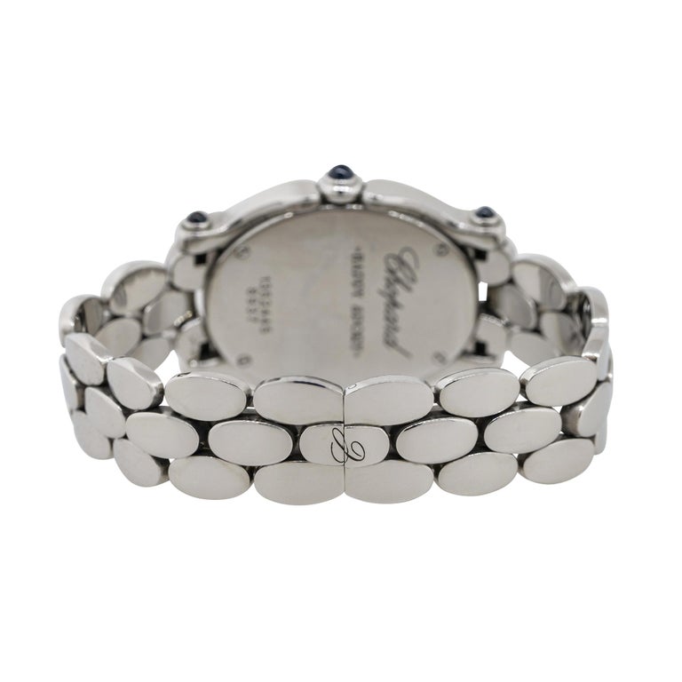 Chopard Happy Sport Large Floating Diamond Dial Watch For Sale at 1stDibs