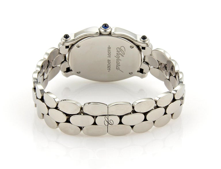 Chopard Happy Sport Oval 7 Floating Diamonds Ladies Stainless Steel ...