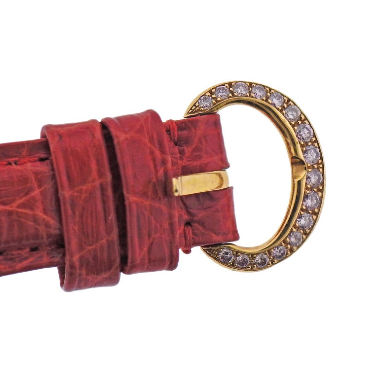 Chopard Happy Sport Pink Diamond Ruby Gold Watch For Sale at 1stDibs ...
