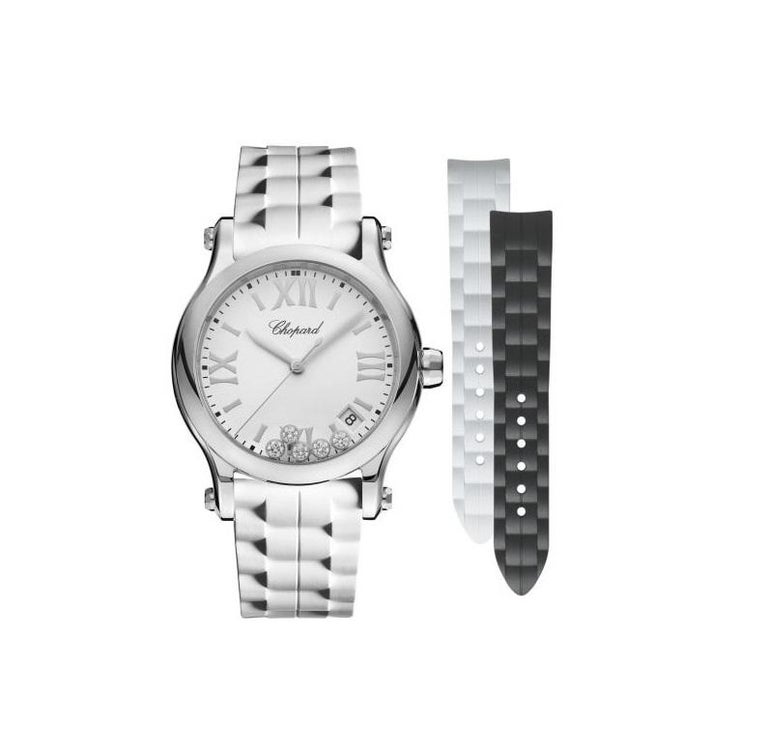 Chopard Happy Sport Quartz Movement Ladies Watch 278582-3001 at 1stDibs