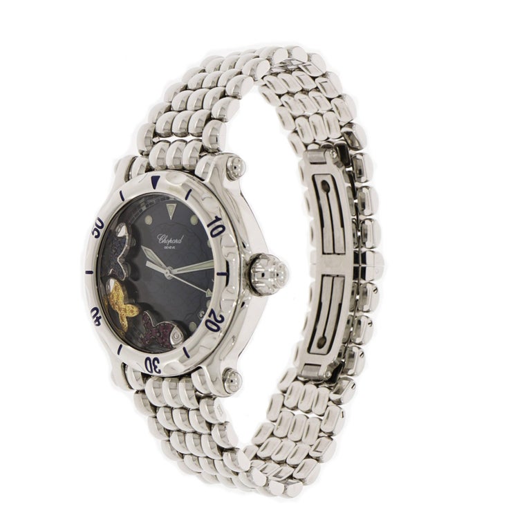 Chopard Happy Sport Stainless Steel Wristwatch with Bejeweled Fish For ...