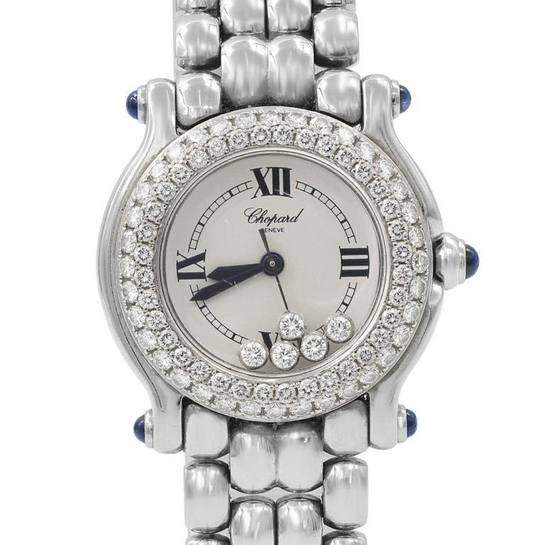 Chopard Happy Sport Steel Floating Diamonds Dial Ladies Quartz Watch 27 ...