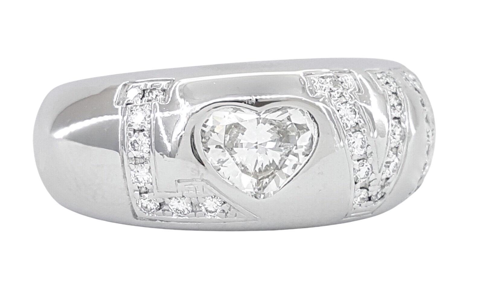 Chopard Heart Shape Diamond 18 Carat White Gold Ring For Sale at ...