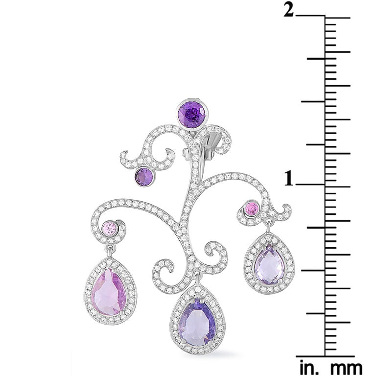 Chopard High Jewelry Diamond Gemstone White Gold Collar Necklace and ...