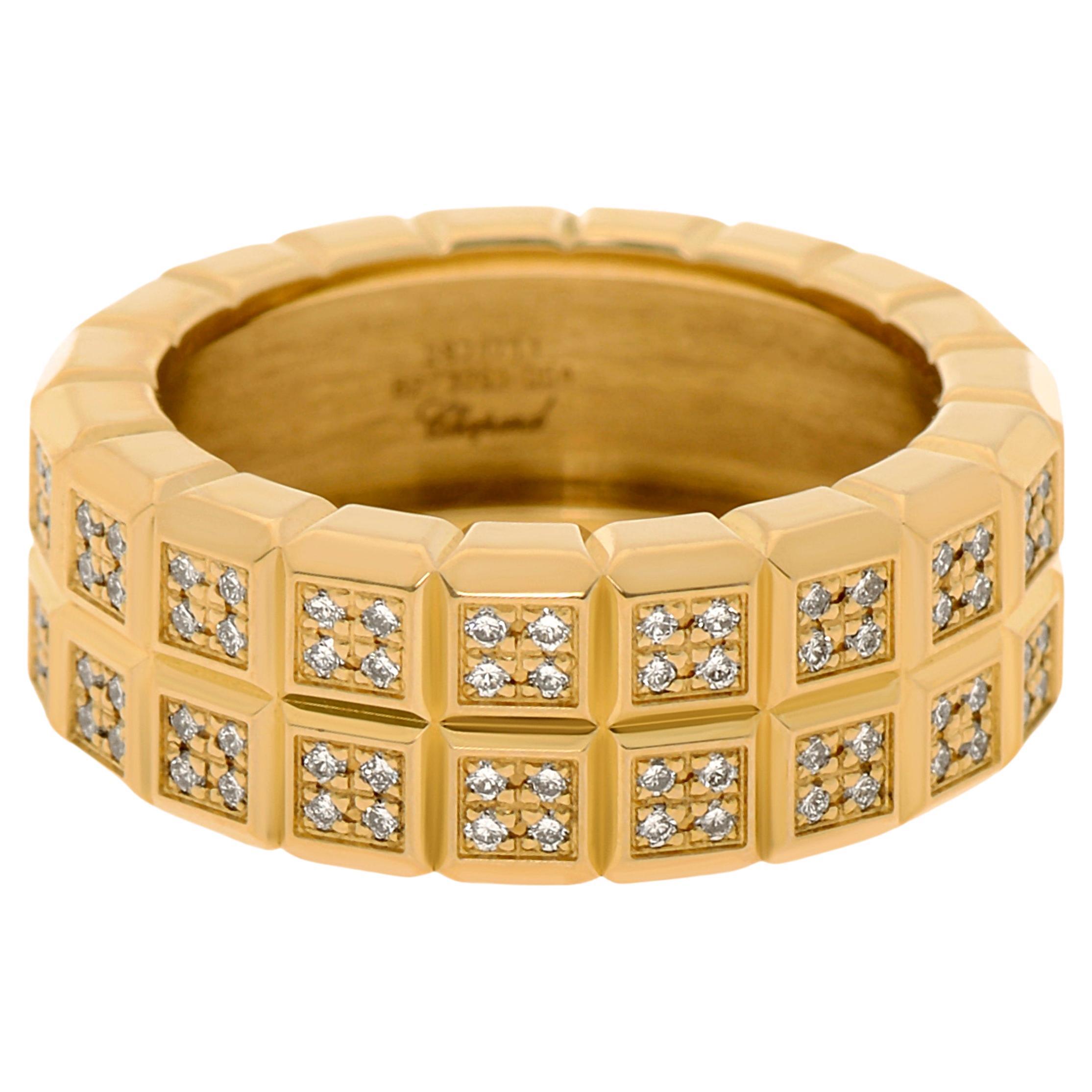 Chopard Ice Cube Diamond 18k Gold Band at 1stDibs | ice cube ring chopard, chopard ice cube ring ...