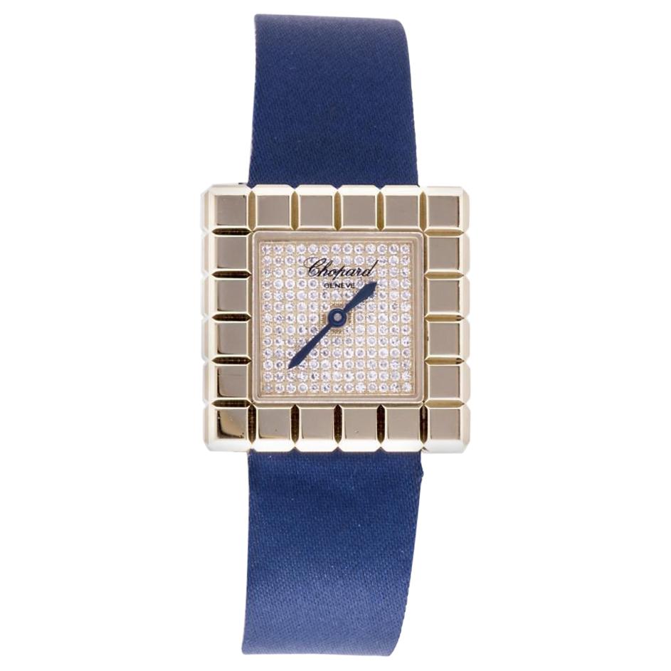 Ladies Chopard Ice Cube by De Grisogono Quartz 18 Karat White Gold ...