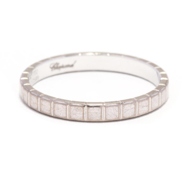 Chopard Ice Cube Eternity Band Ring, 18K White Gold, Ring, Simple For ...