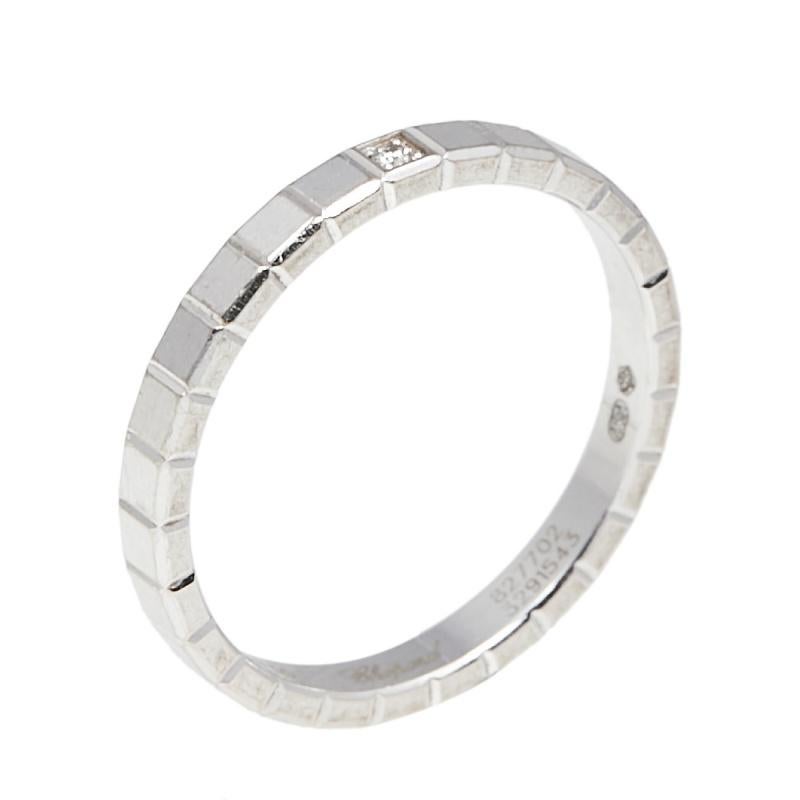 Chopard 'Ice Cube' Collection 18 Karat White Gold Diamond Band Ring at ...