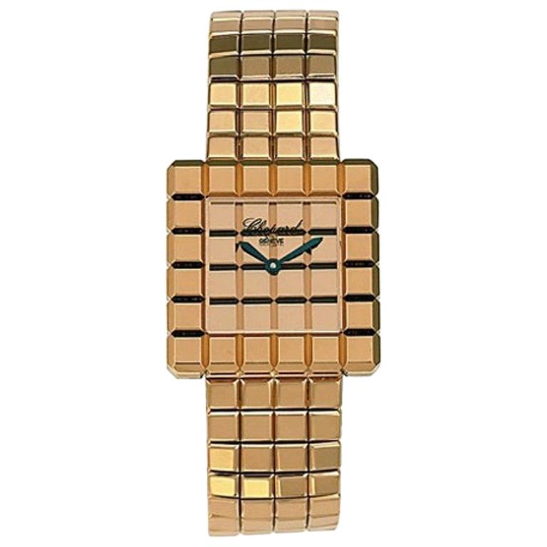 Chopard Ice Cube Yellow Gold Ladies Watch 117407-0001 For Sale at 1stDibs
