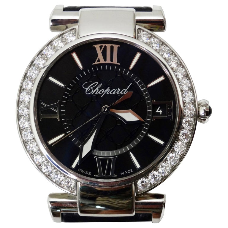 Chopard Imperiale Steel Diamond Bezel Watch For Sale at 1stDibs