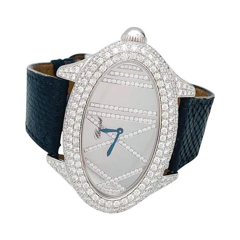 Chopard Jewelry Watch, White Gold Set with Diamonds at 1stDibs