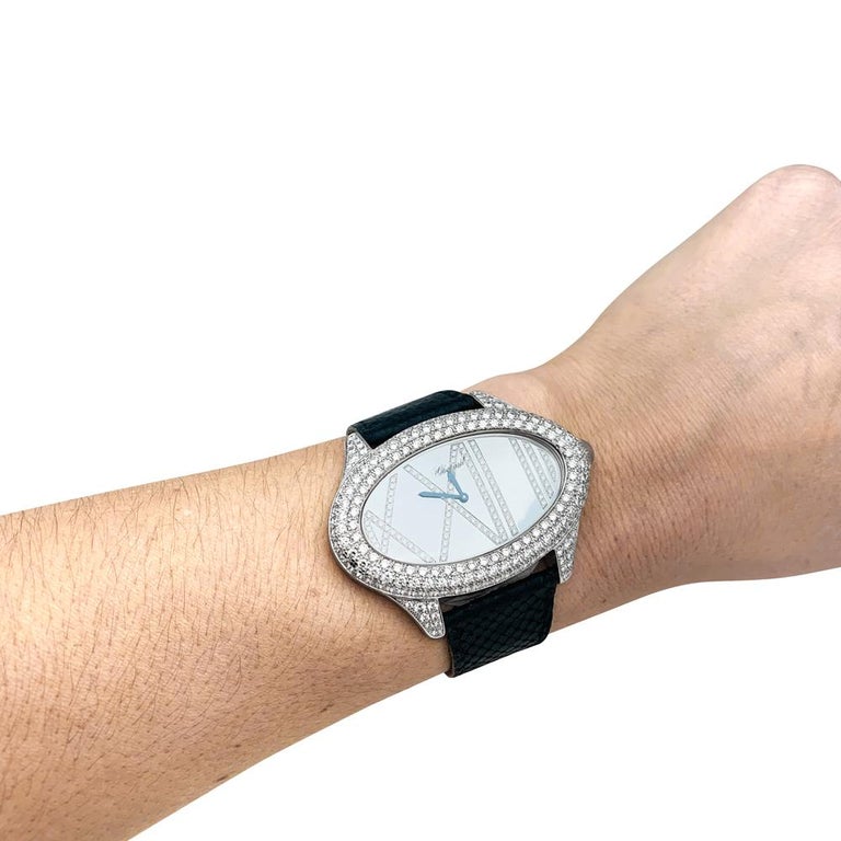 Chopard Jewelry Watch, White Gold Set with Diamonds at 1stDibs
