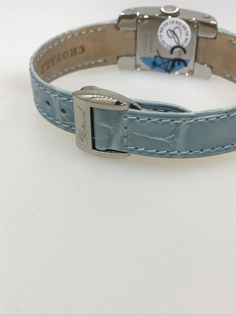 Chopard La Strada Stainless Steel Diamond White Dial Leather Band ...