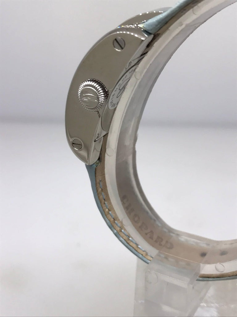 Chopard La Strada Stainless Steel Diamond White Dial Leather Band ...