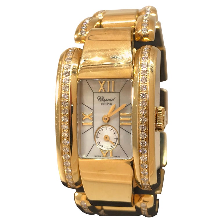 Chopard La Strada Yellow Gold and Diamond Bracelet Ladies Watch 41/6916 ...