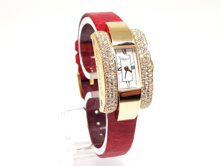 Chopard La Strada Yellow Gold White Diamonds Watch at 1stDibs | chopard ...